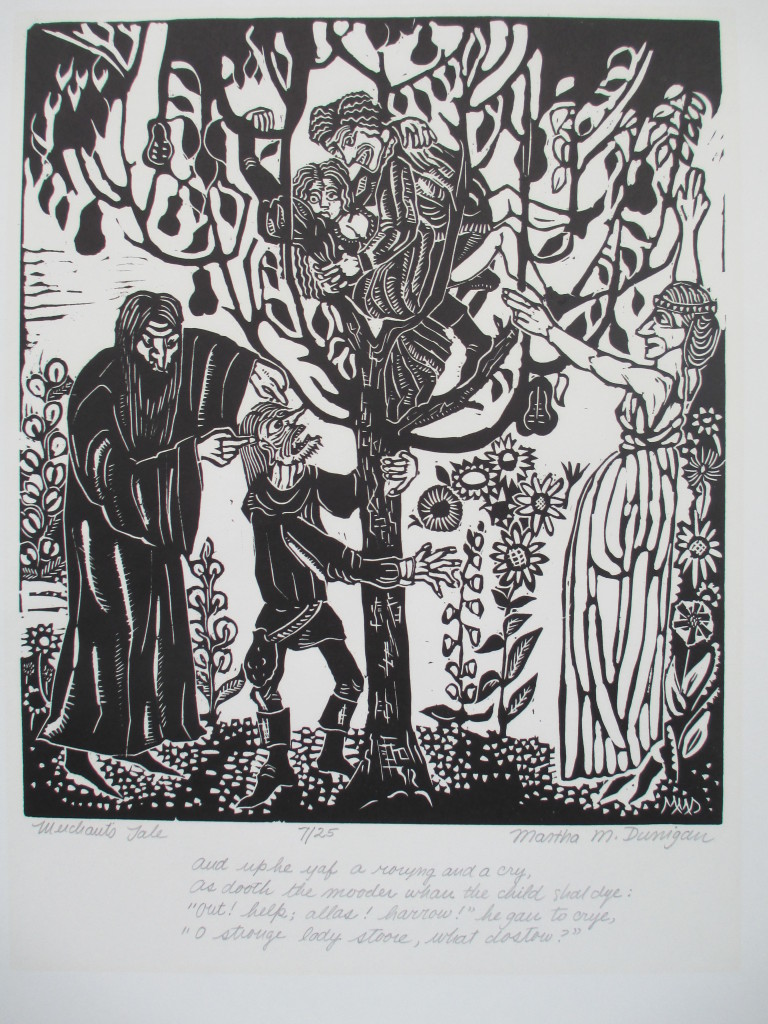 Dunigan, Martha: "Merchant's Tale" Original Woodcut